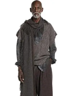 ZIGGY CHEN Oversized Sleeveless Sweater - Brown