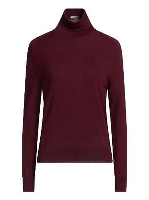 TRUSSARDI Turtleneck Burgundy Size Virgin Wool - Red
