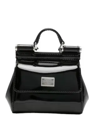 Dolce & Gabbana Sicily Logo-plaque Mini Bag Black