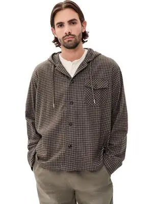 STOCKHOLM SURFBOARD CLUB Merle Hooded Shirt - Check