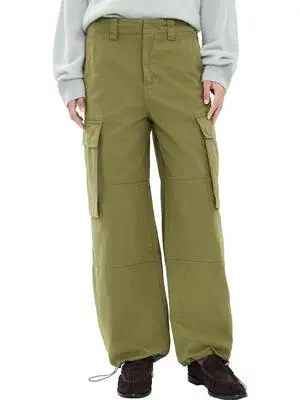 PISTOLA Petra Drawstring Harem Cargo Pants - Deep Moss