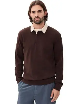 Marine Layer Sueded Rugby Polo - Java
