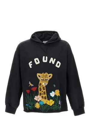 FOUND Felpa Con Cappuccio Wildlife - Nero