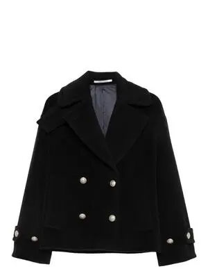 Tagliatore Sheila Wool Double-breasted Coat - Blue