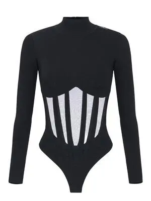 Elisabetta Franchi Tricot Bodysuit - Black