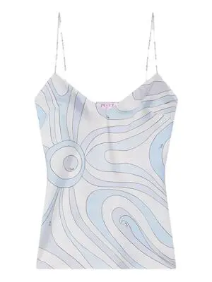 Emilio Pucci Silk Top - Sky Blue