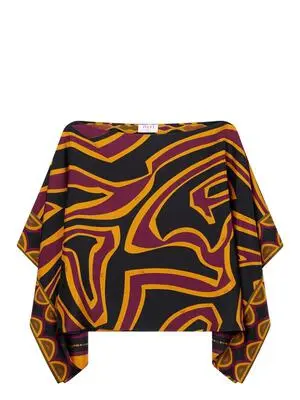 Emilio Pucci Pucci Printed Silk Blouse Red