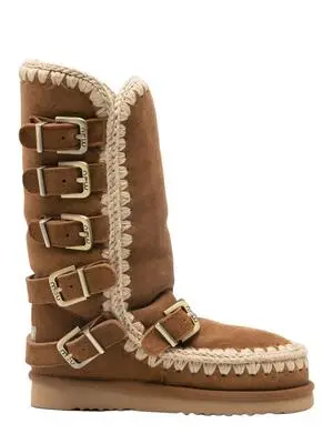 Mou Eskimo Buckle Straps Boots - Brown