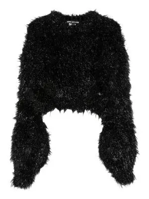 Junya Watanabe Cropped Crewneck Sweater - Black