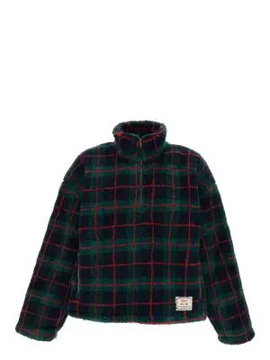 FOUND Maglione In Pile Motivo Plaid - Multicolore