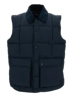A.p.c. Jimmy Gilet Trapuntato Imbottito - Blu