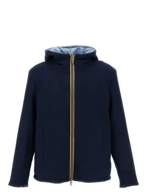 K-WAY Giacca Claudel Wool Bonded Double - Blu