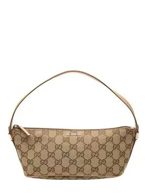 Gucci 2000-2015 Gg Canvas Web Boat Shoulder Bag - Neutrals