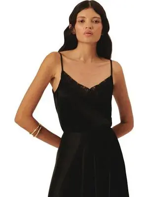 EXQUISE Adalynn Spaghetti Strap Blouse - Black