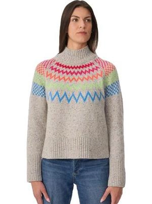 Krimson Klover Lara Mock Neck - Heather Silver