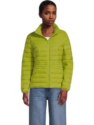 LANDS' END Wanderweight Packable Down Jacket - Chartreuse