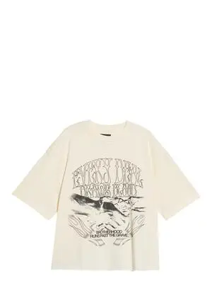 PACSUN Deal Cotton Graphic T-shirt - Beige