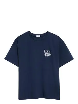 SECOND / LAYER Love Affair Graphic T-shirt - Navy