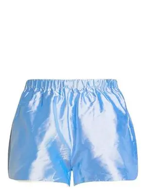 Donni. The Silk Taffeta Racer Stripe Shorts - Cloud