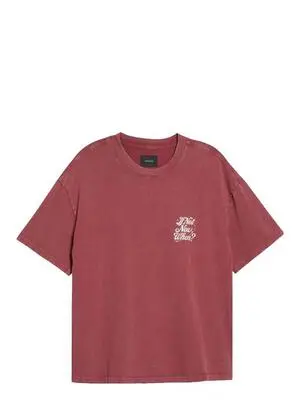 PACSUN If Not Now Short Sleeve Graphic T-shirt - Red