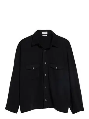SECOND / LAYER Button-up Field Shirt - Black