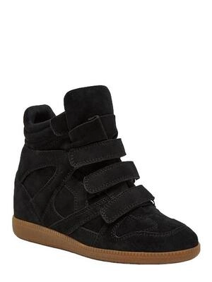 SILENT D Sara Sneaker - Black Micro Suede