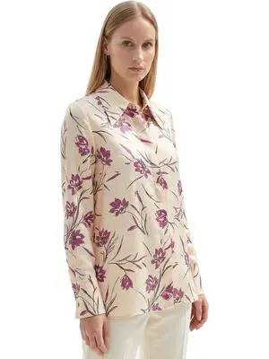 EXQUISE Floral Long Shirt - Multicolor