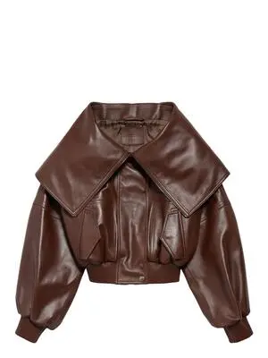 Balenciaga Wrap Collar Blouson - Brown