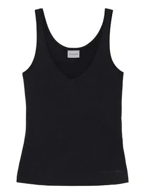 Balenciaga V-neck Tank Top - Black