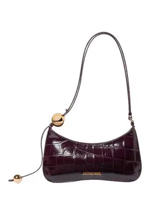 Jacquemus Le Bisou Perle Crocodile-effect Leather Shoulder Bag - Red