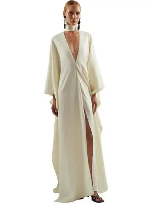 TALLER MARMO Ooo Linen Kaftan - Ivory