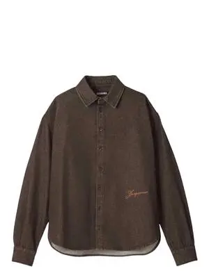 Jacquemus Simon Denim Shirt - Brown
