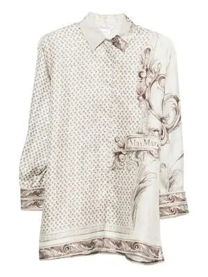 Max Mara Printed Silk Twill Shirt - Multicolor