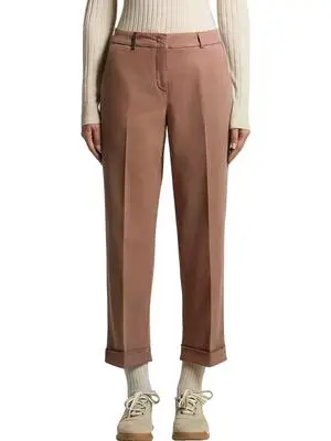 Peserico Pressed-crease Turned-up Trousers - Pink