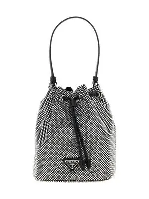 Prada Crystal' Bucket Bag - Gray