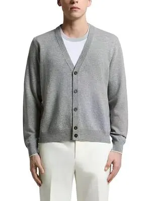 Peserico Button-up V-neck Cardigan - Grey