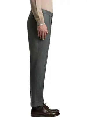 Peserico Pinstripe Pleated Trousers - Grey