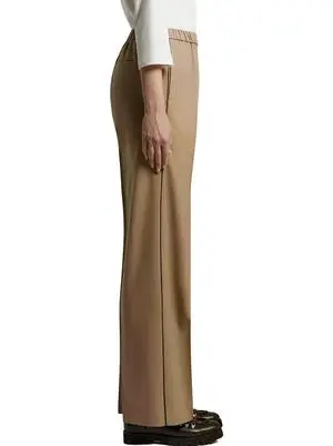 Peserico Piped-trim Elasticated-waistband Trousers - Neutrals