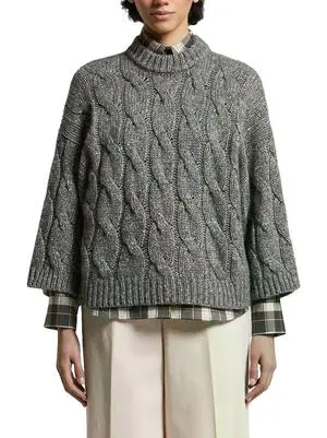 Peserico Cable-knit Sequin-embellished Sweater - Grey
