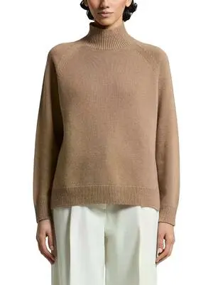 Peserico Raglan-sleeve High-neck Sweater - Neutrals