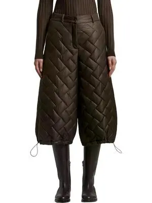Peserico Quilted Drawstring Trousers - Brown