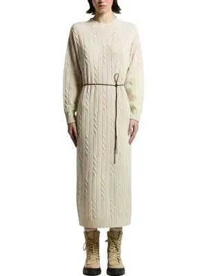 Peserico Cable-knit Belted Maxi Dress - Neutrals