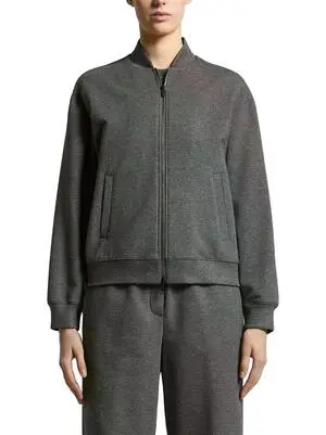 Peserico Marl-effect Zip-up Sweatshirt - Grey