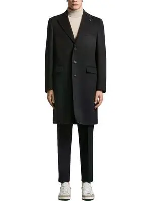 Peserico Single-breasted Notched-lapels Coat - Blue