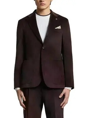 Peserico Corduroy Single-breasted Jacket - Red
