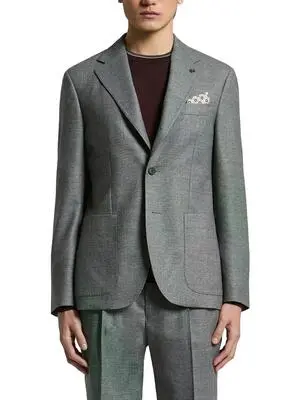 Peserico Single-breasted Notch-lapels Jacket - Grey