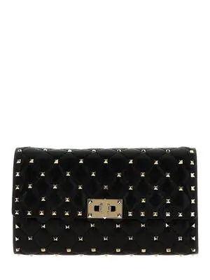 Valentino Garavani Rockstud Spike' Shoulder Bag - Black