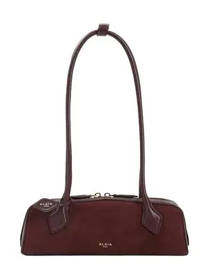 Alaïa Teckel Small Suede Shoulder Bag - Red