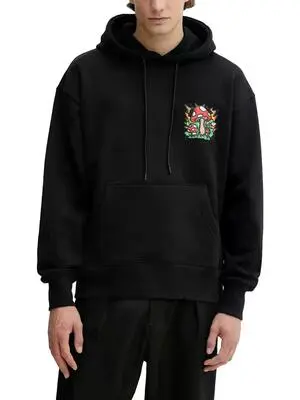 MSGM Mushroom-patch Hoodie - Black