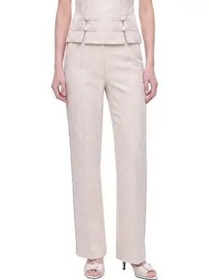 NOCTURNE High Waist Fluid Trousers - Ivory